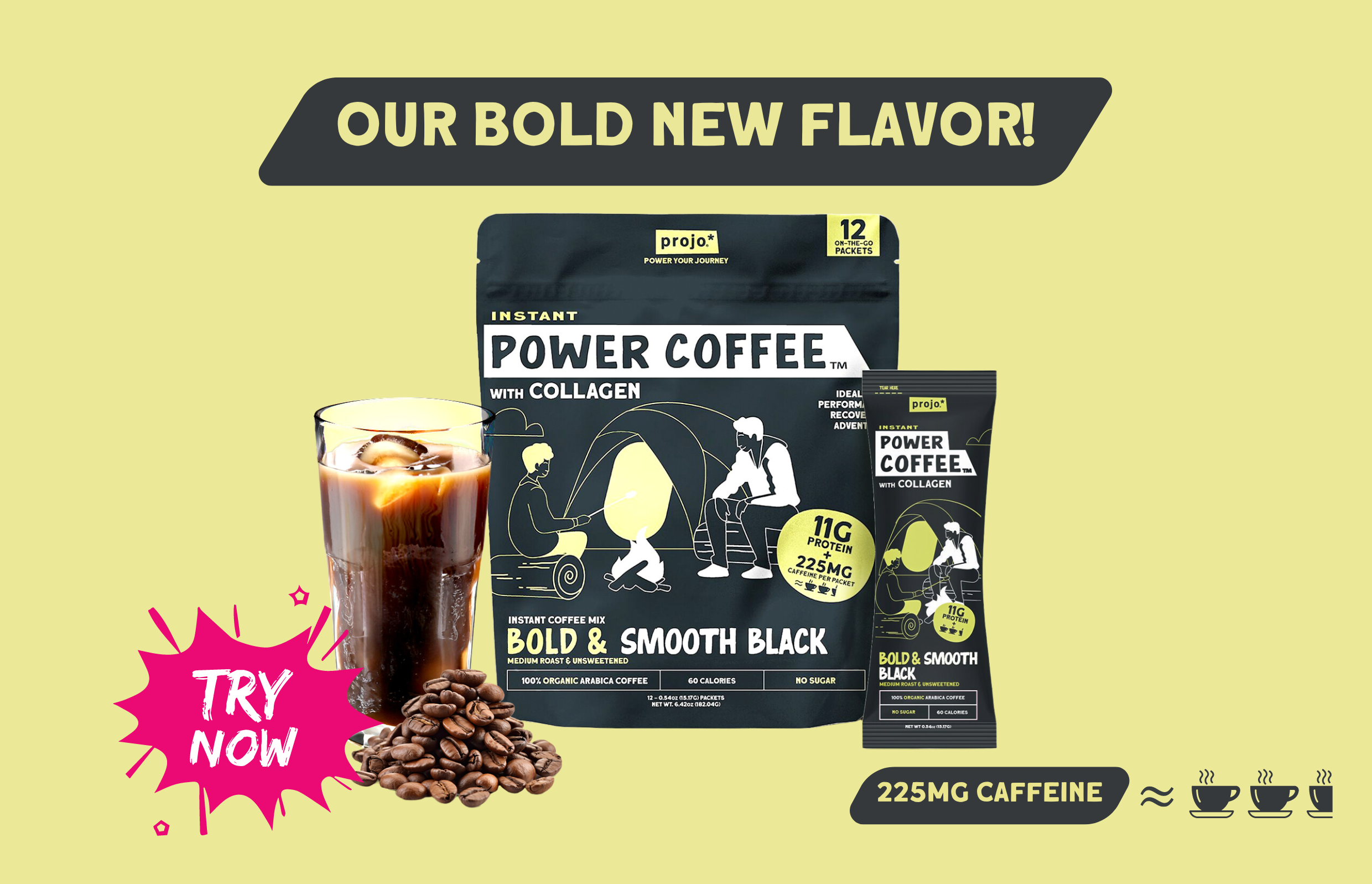 Projo* Power Coffee | Organic Coffee Collagen | Instant Energy Boost ...